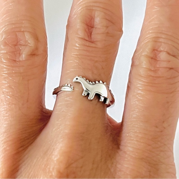 Jewelry | Sterling Silver Dinosaur Ring Dino Ring Silver Dino Ring ...